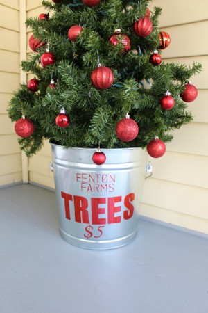 DIY Galvanized Christmas Tree Tub - 2 Bees in a Pod
