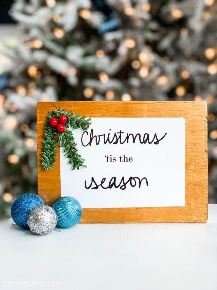 DIY Christmas Sign the Easy Way - 2 Bees in a Pod