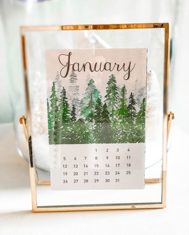 Free Printable 2020 Calendar - 2 Bees in a Pod
