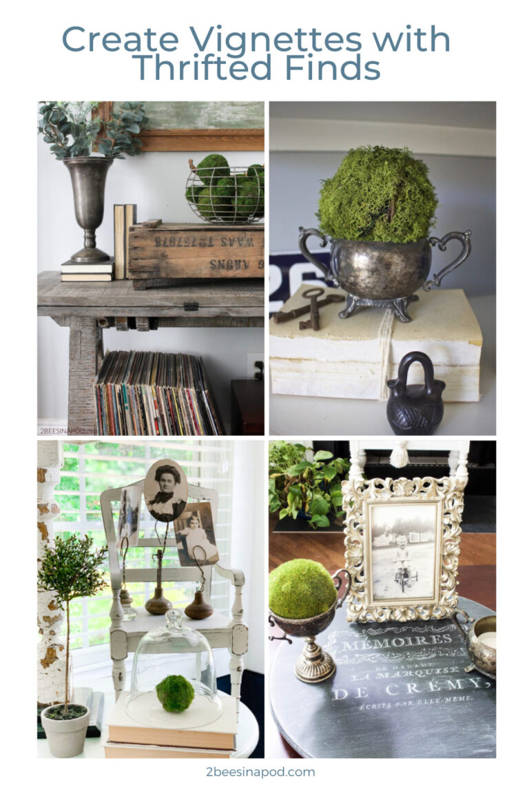 Create Vignettes with Thrifted Finds - 2 Bees in a Pod